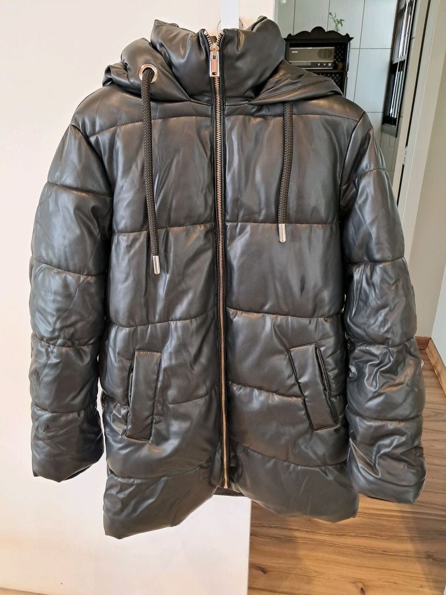 Jaqueta Puffer Zara Preta P | Casaco Feminino Zara Usado 138953309 | enjoei