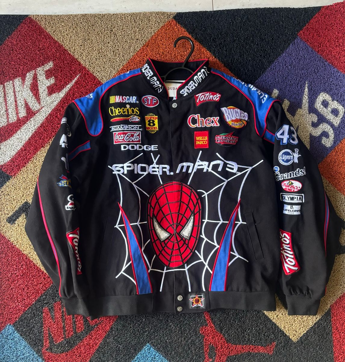 Jaqueta Spider Man Homem Aranha Nascar | Casaco Masculino Nascar Nunca ...