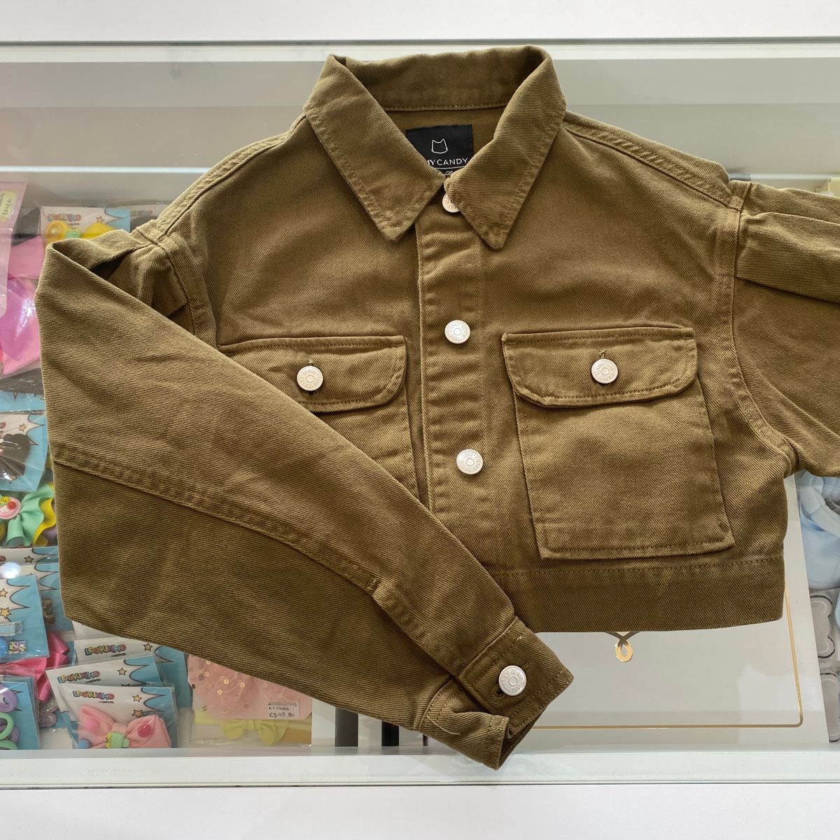 Jaqueta Utilitária com Mangas Volumosas Dimy Candy 10 | Roupa Infantil ...