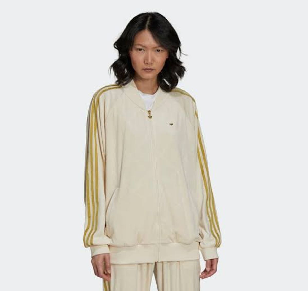Jaqueta Veludo Monograma Adidas Originals Nova P | Casaco Feminino ...