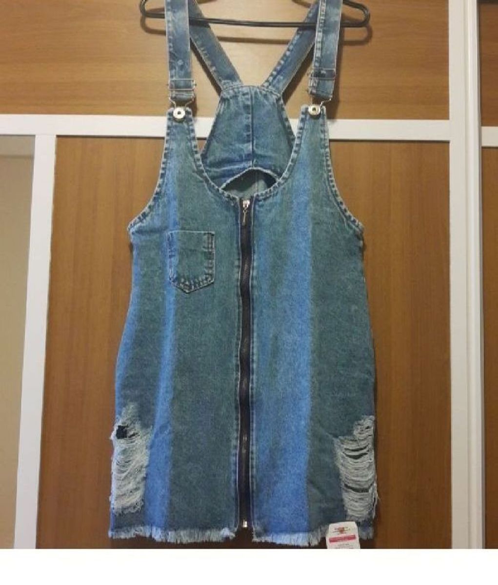 Jardineira Vestido Jeans | Vestido Feminino It Girl Nunca Usado ...