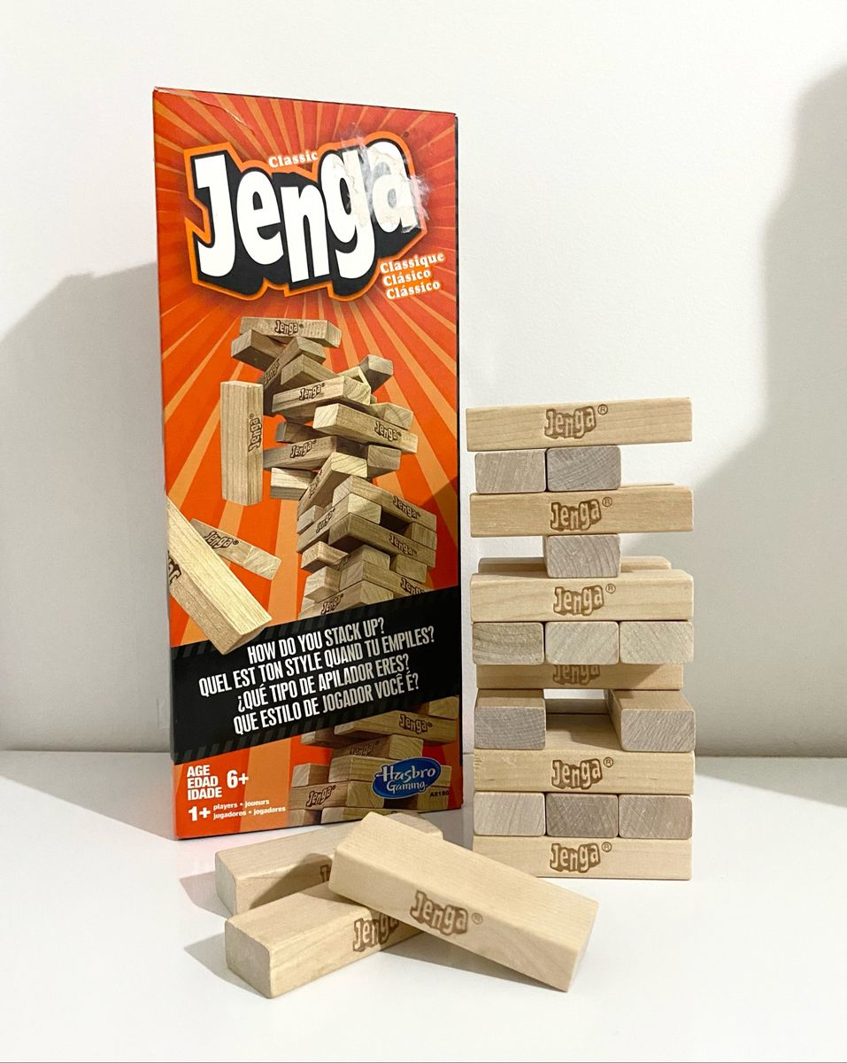 Jenga Original | Jogo de Tabuleiro Hasbro Usado 66943101 | enjoei