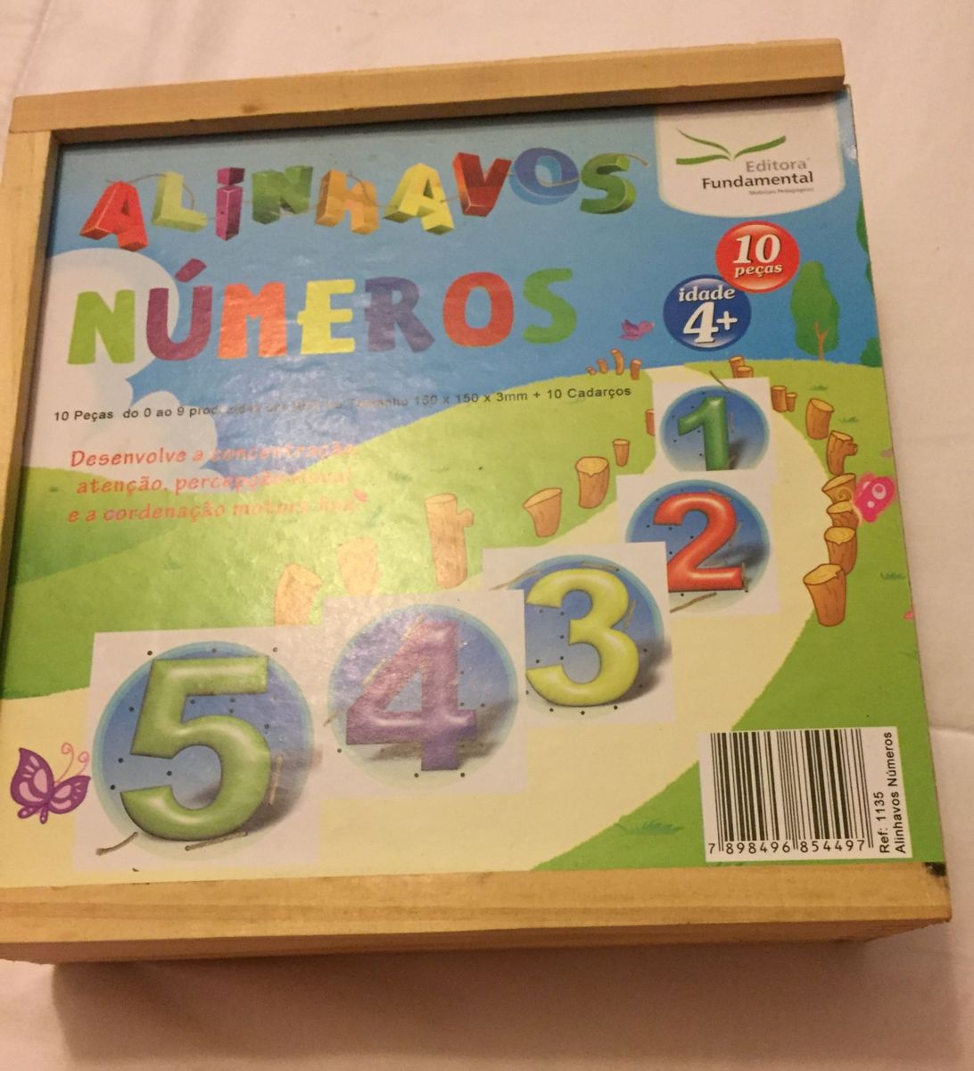 Jogo Alinhavos Numeros | Brinquedo para Bebês Editora Fundamental Usado ...