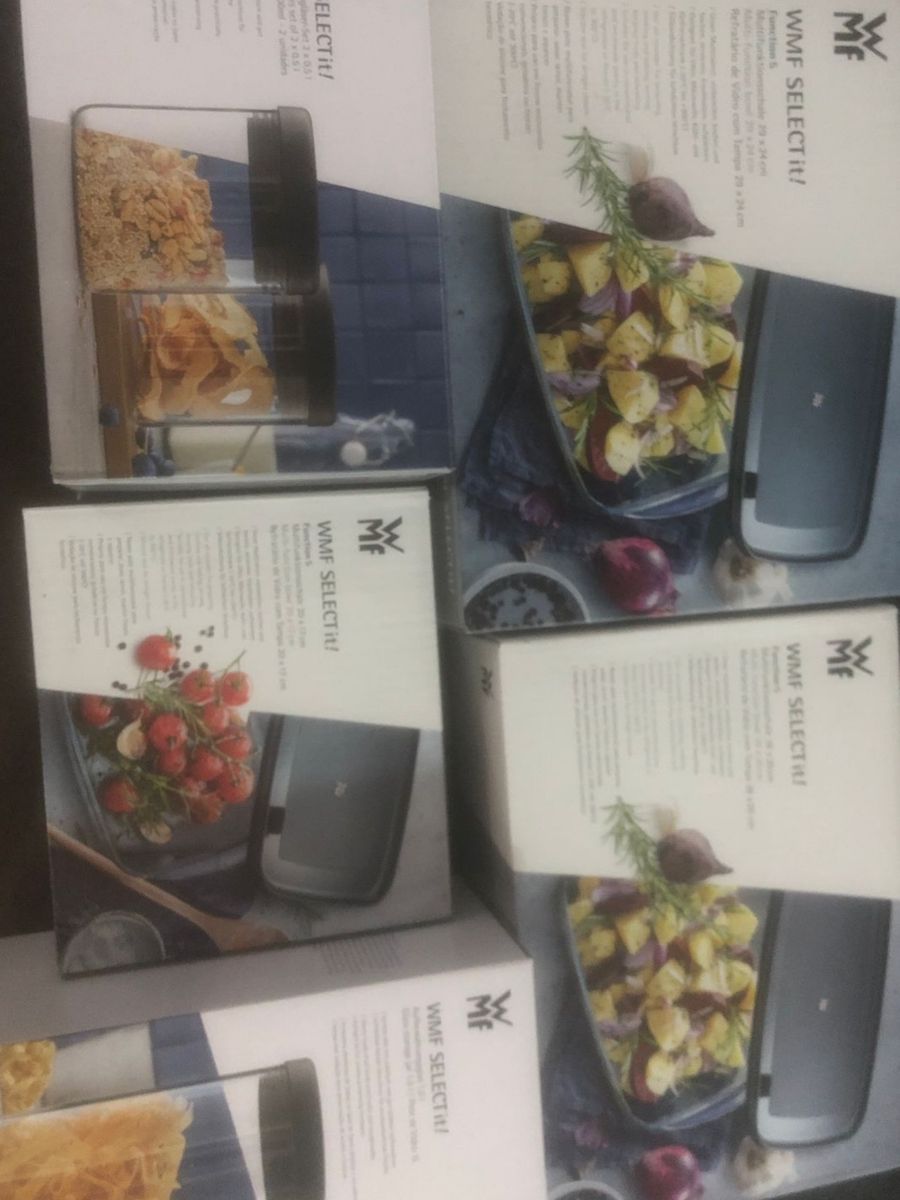 Jogo com 6 Potes e Refratários com Tampa Hermética Wmf Select It ...