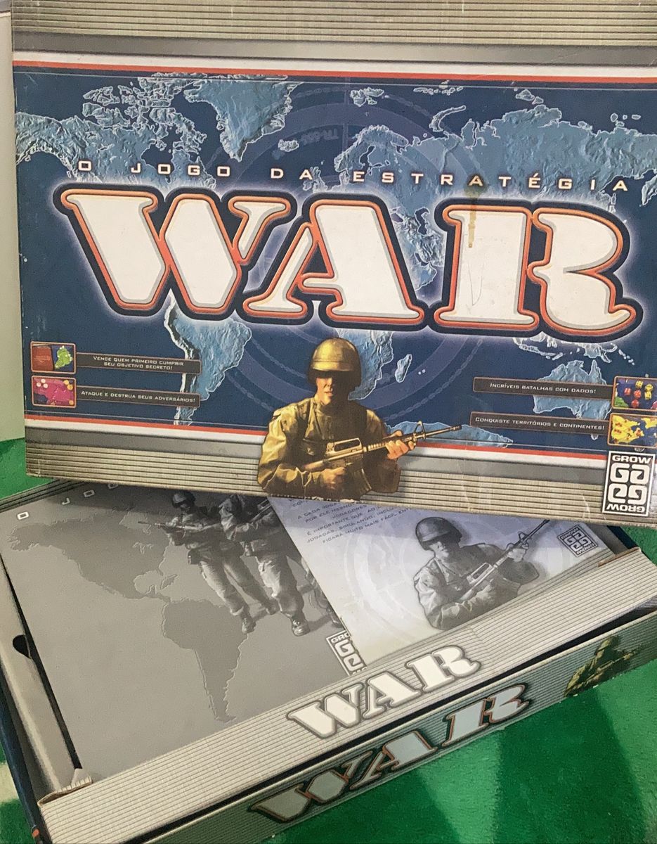 Jogo da Estratégia War Grow | Jogo de Tabuleiro Grow Usado 62971570 ...