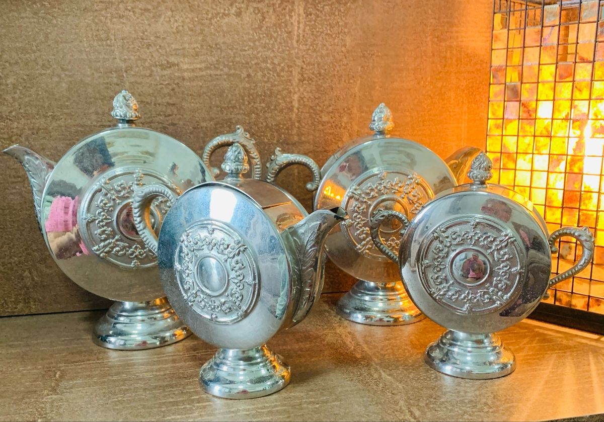 Jogo de Bule Muito Antigo Raridade | Item de Decoração Antiguidade ...