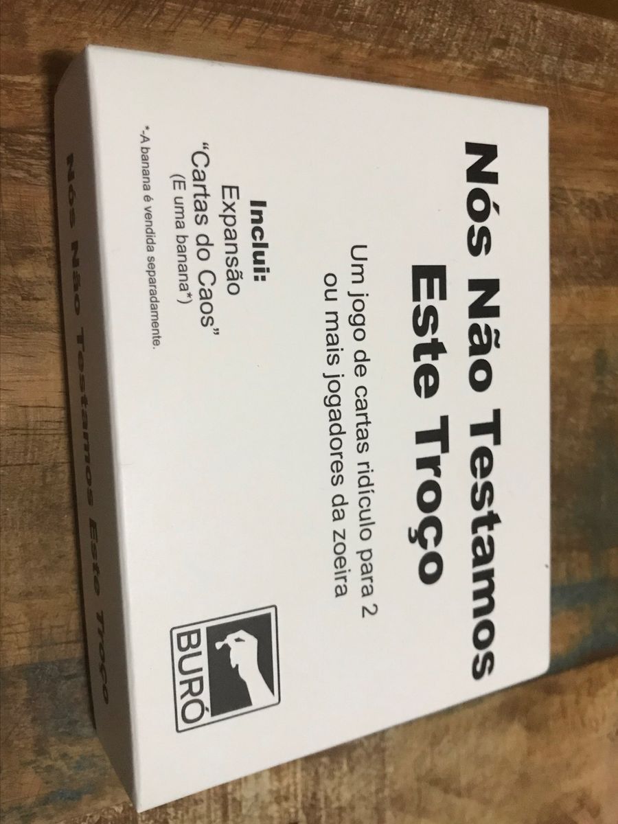 Jogo de Cartas Nós Não Testamos Esse Troço | Jogo de Tabuleiro Buró ...