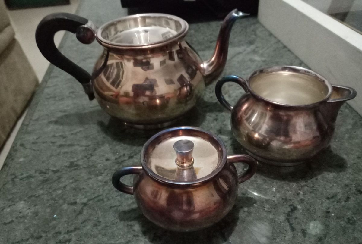 Jogo de Chá Antigo Prata 90 Wolf | Móvel de Antiquário Wolf Usado ...