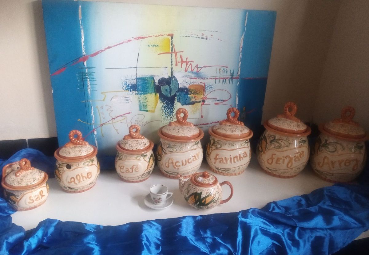 Jogo de Mantimentos 8 Peças | Móvel de Antiquário Porcelanas Usado ...