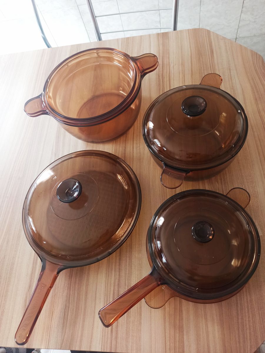 Jogo de Panelas de Vidro | Móvel de Cozinha Pyrex Usado 65936297 | enjoei