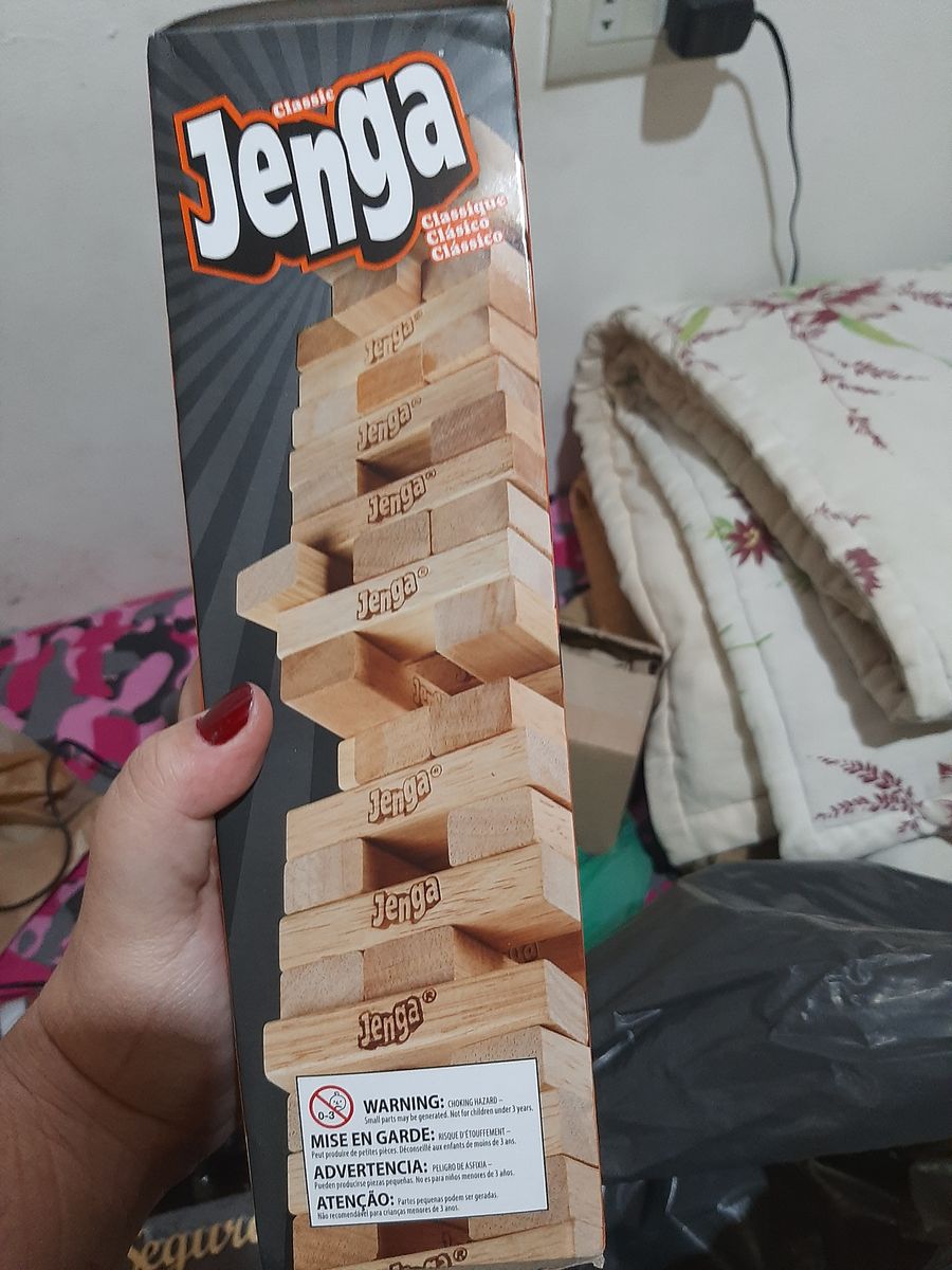 Jogo Jenga Original | Brinquedo Hasbro Nunca Usado 71739371 | enjoei