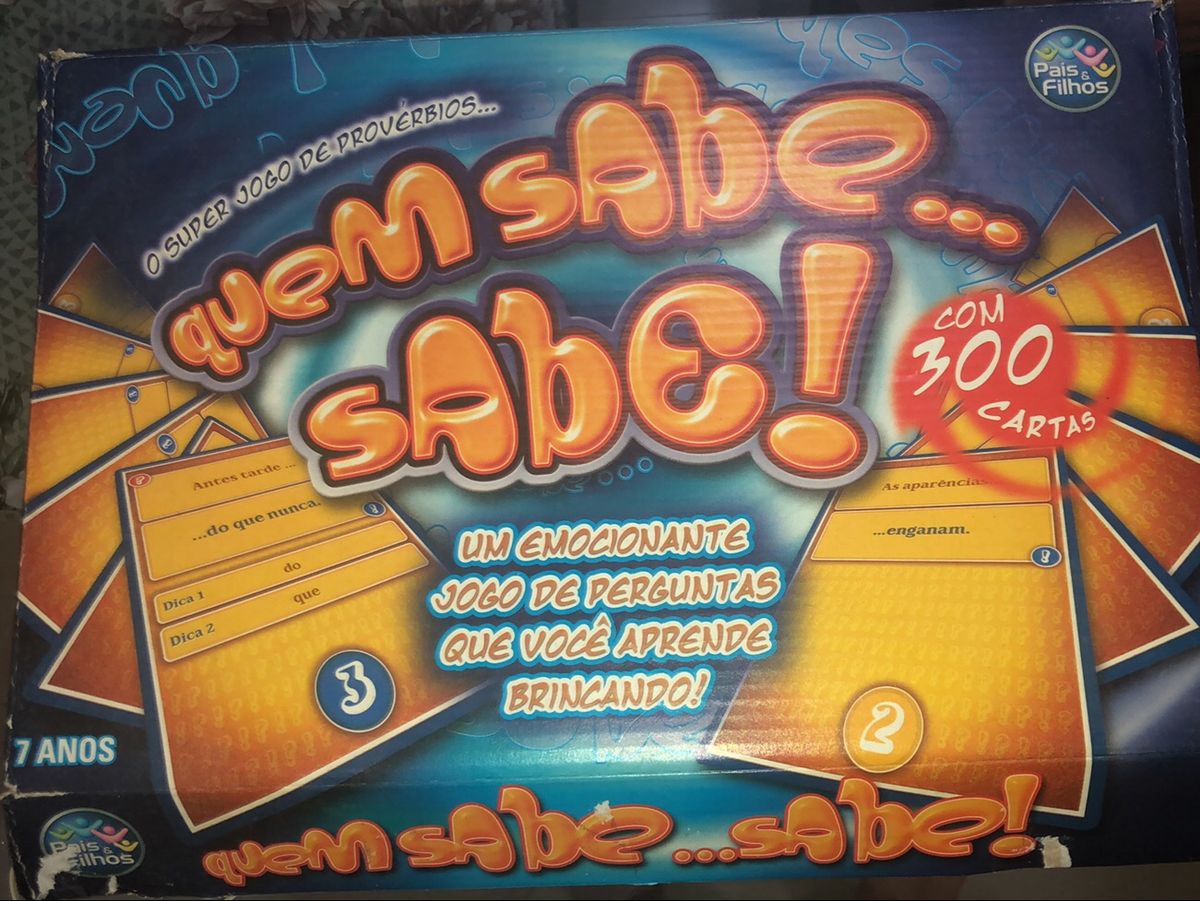 Jogo Quem Sabe Sabe | Jogo de Tabuleiro Pais & Filhos Usado 40311370 ...