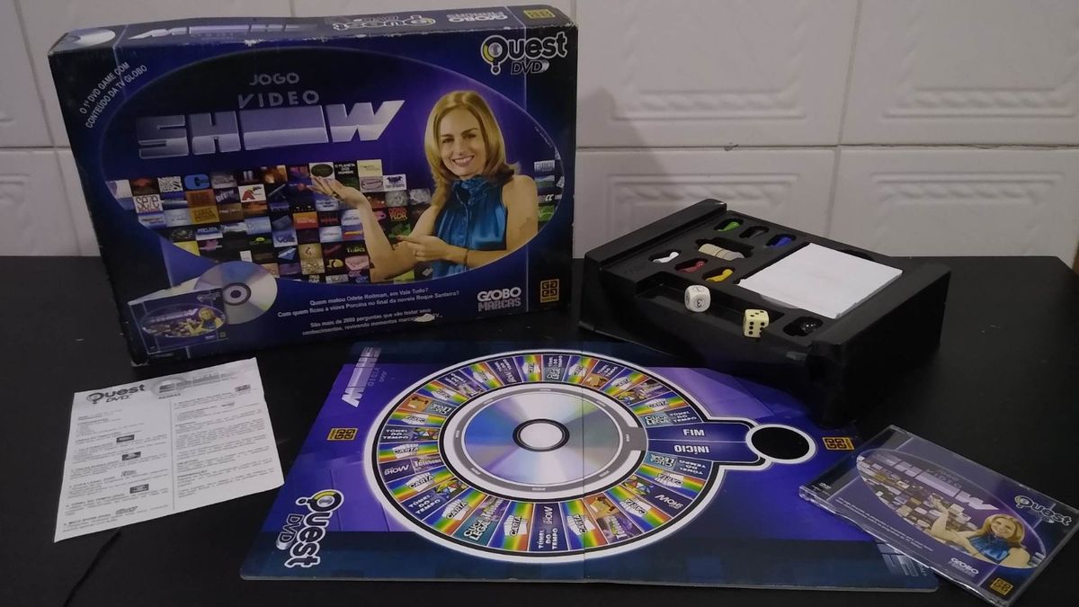 Jogo Quest Video Show com Dvd ! Original Completo | Jogo de Tabuleiro ...