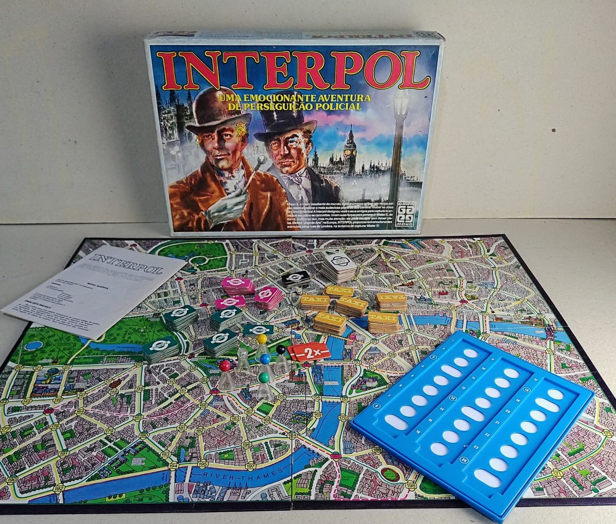 Jogo Tabuleiro Antigo Interpol da Grow. Ótimo Estado! | Produto Vintage ...