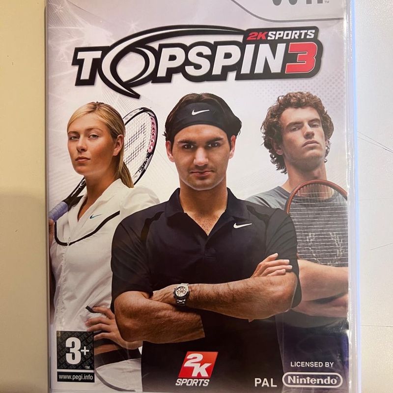 Jogo Wii 2 K Sports Top Spin 3 Nintendo Original Jogo de Videogame Nintendo Usado 107104959 enjoei