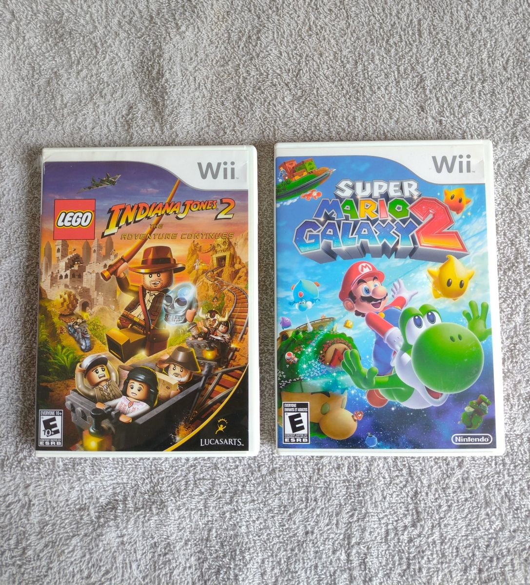 Jogos Originais Nintendo Wii Super Mario Galaxy 2 + Lego Indiana Jones ...