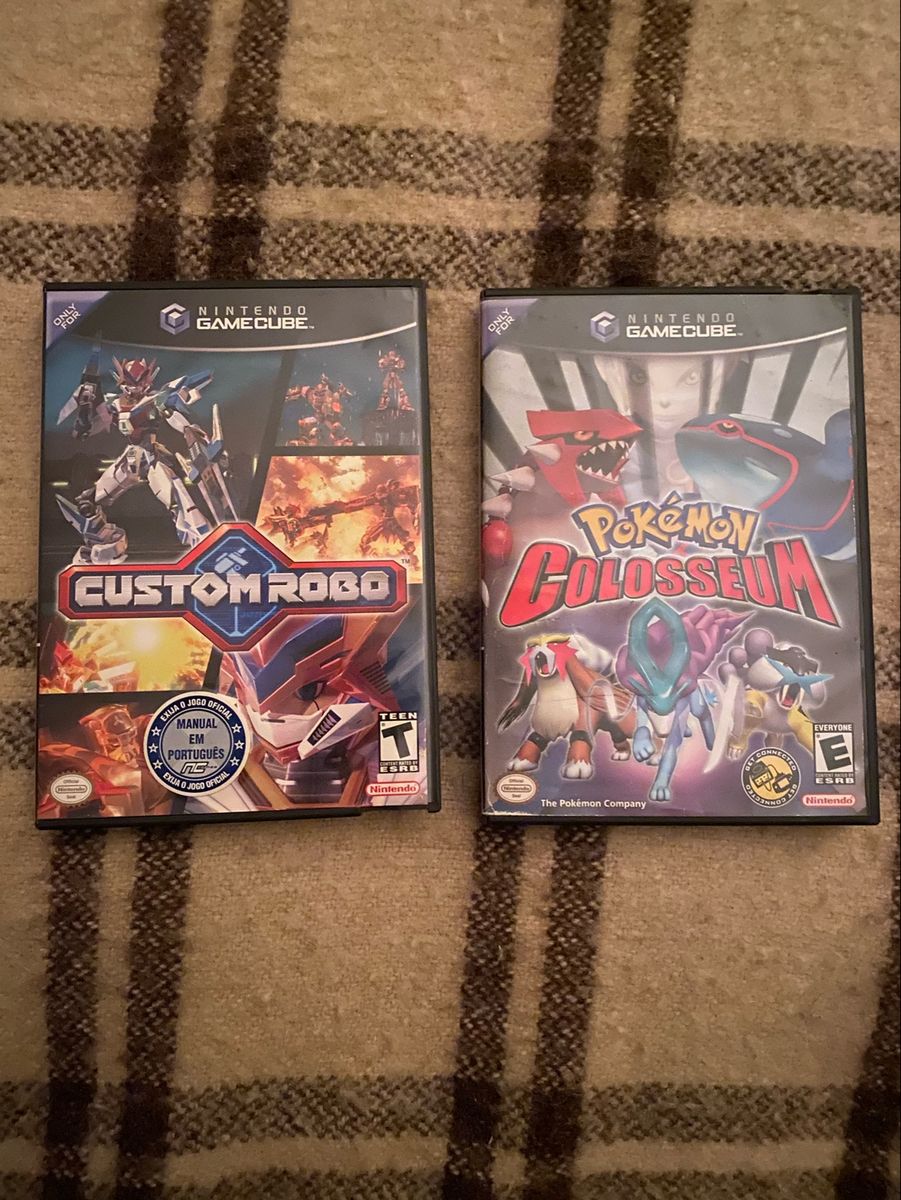 Jogos para Gamecube Custom Robo e Ppokemon Colisseum | Produto Vintage ...