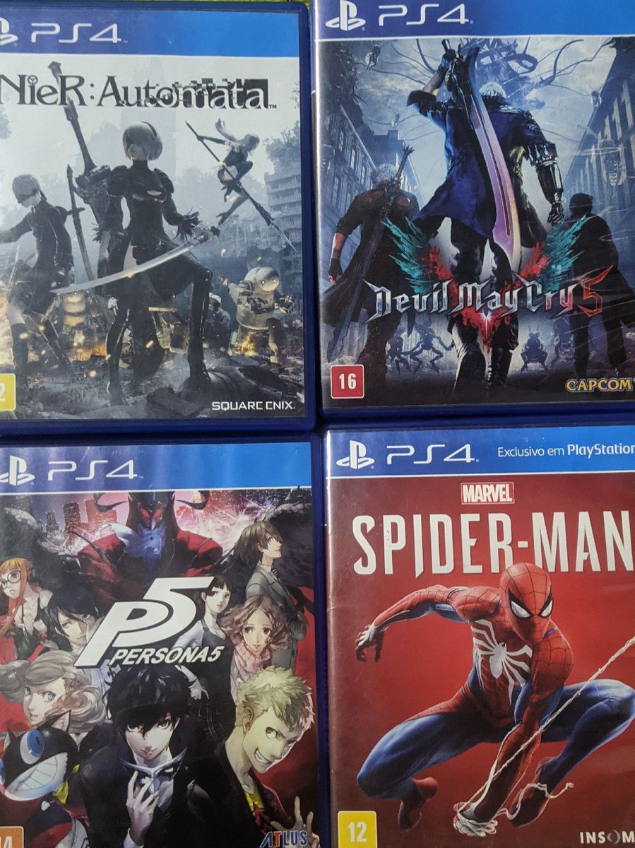 Jogos Ps4 - Nier Automata, Devil May Cry 5, Spider-man, Persona 5 ...