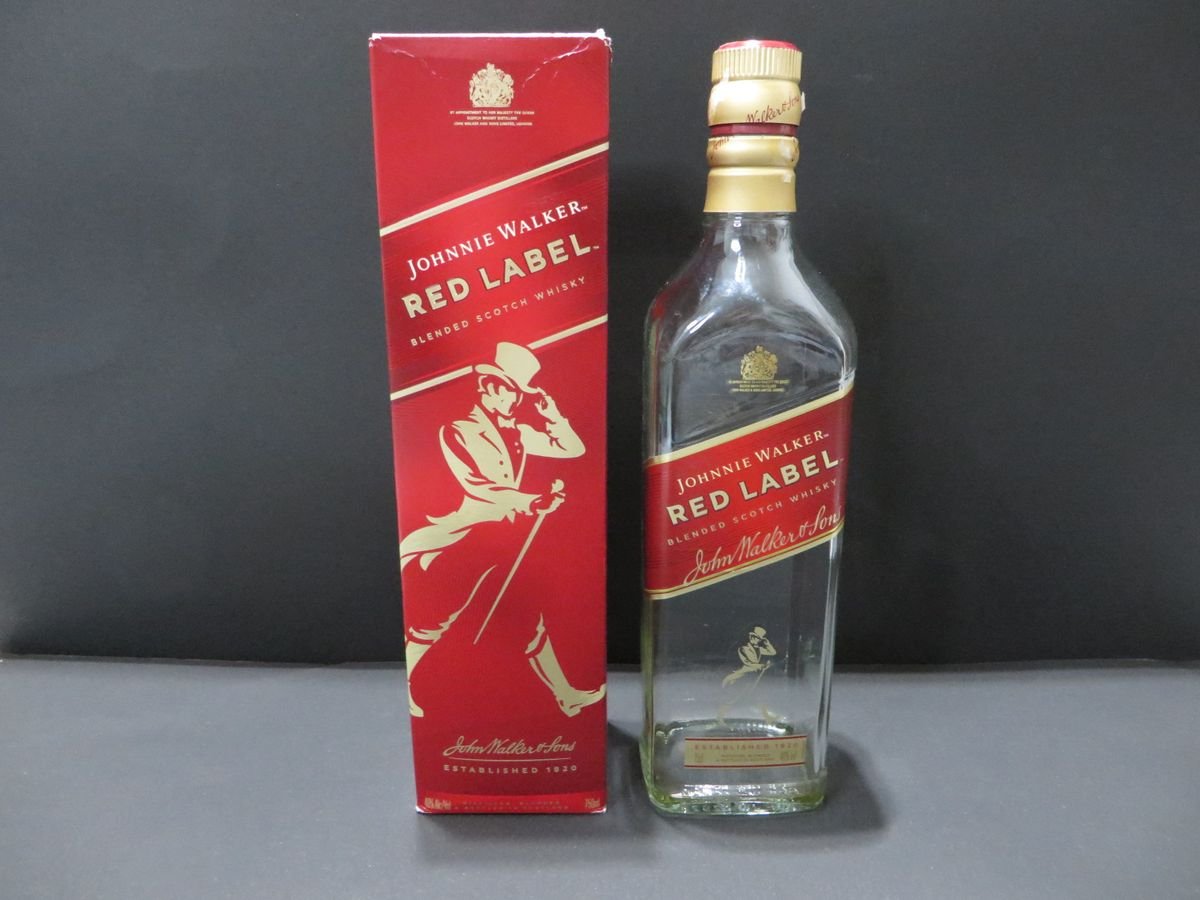 Johnnie Walker Red Label, 750ml, Garrafa Vazia, com Caixa | Cacareco ...