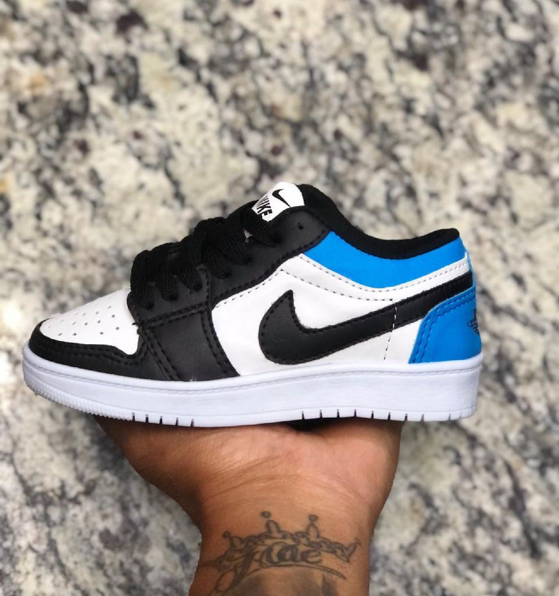 Jordan Cano Baixo 30 Branco Azul | Calçado Infantil para Meninos Nunca ...