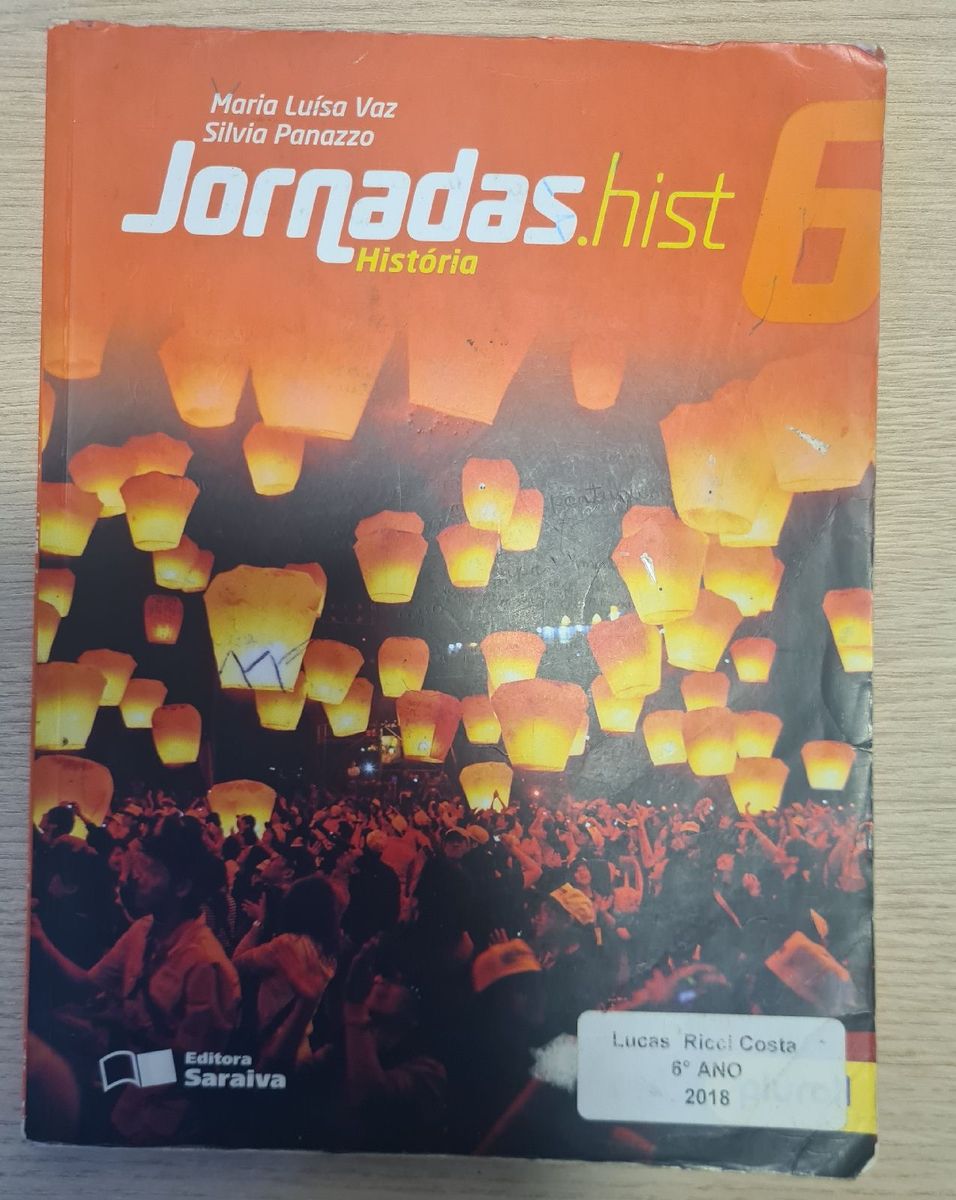 Jornadas.hist 6 Livro Didático de História Plurall | Livro Editora Saraiva Usado 81052537 | enjoei