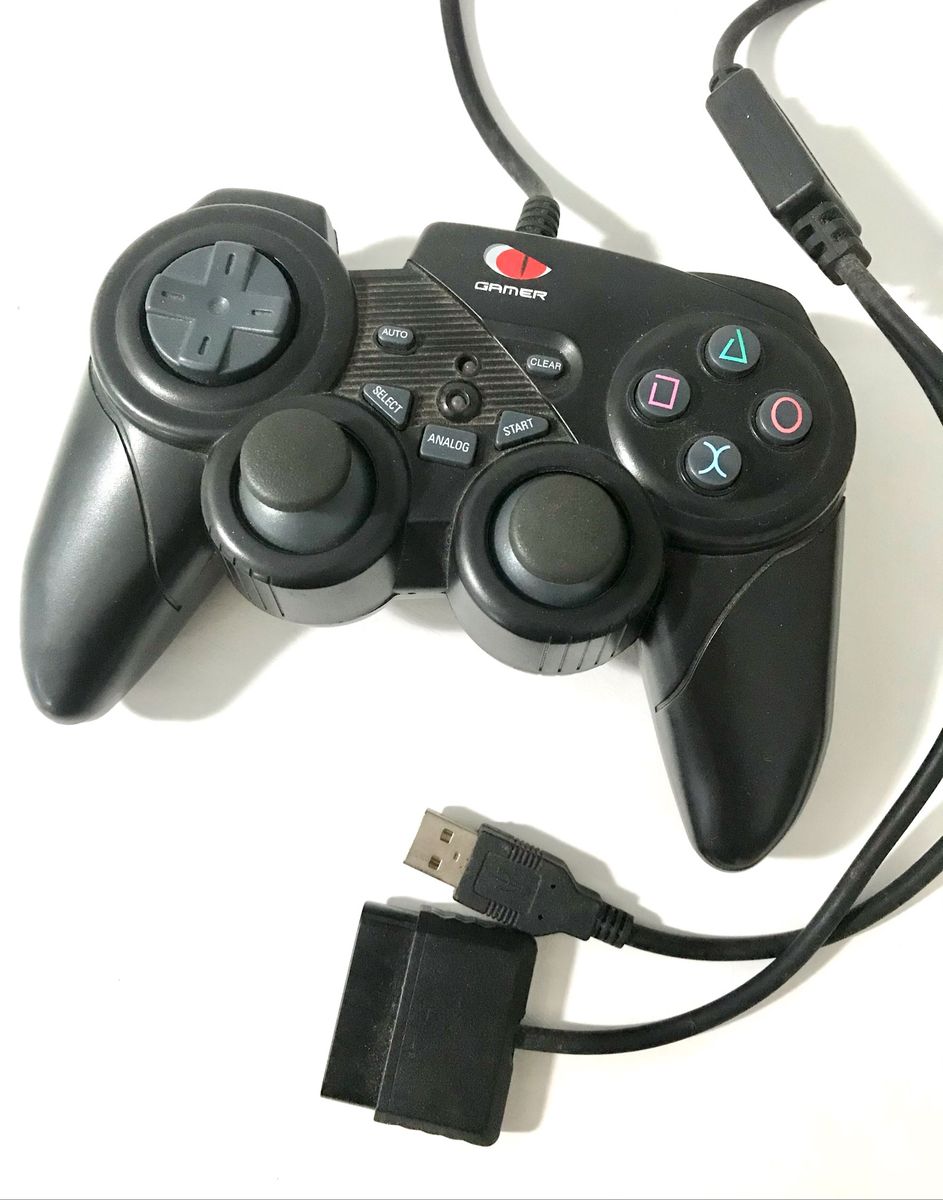 Joystick Ps2 Usb | Acessório p/ Videogame Gamer Usado 52526319 | enjoei