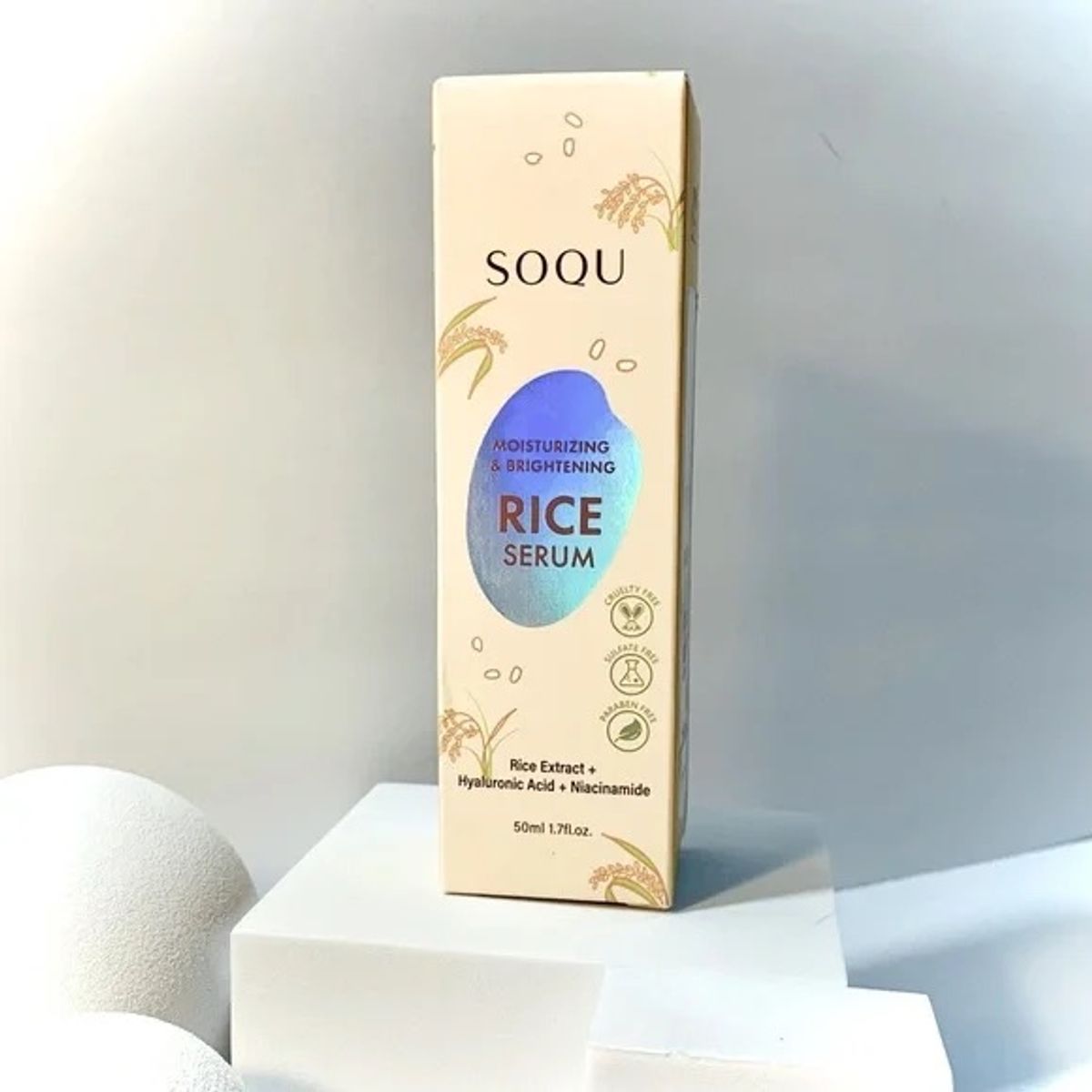 K-beauty Soqu Moisturizing & Brightening Rice Serum, 50 Ml 1.7 Fl Oz ...