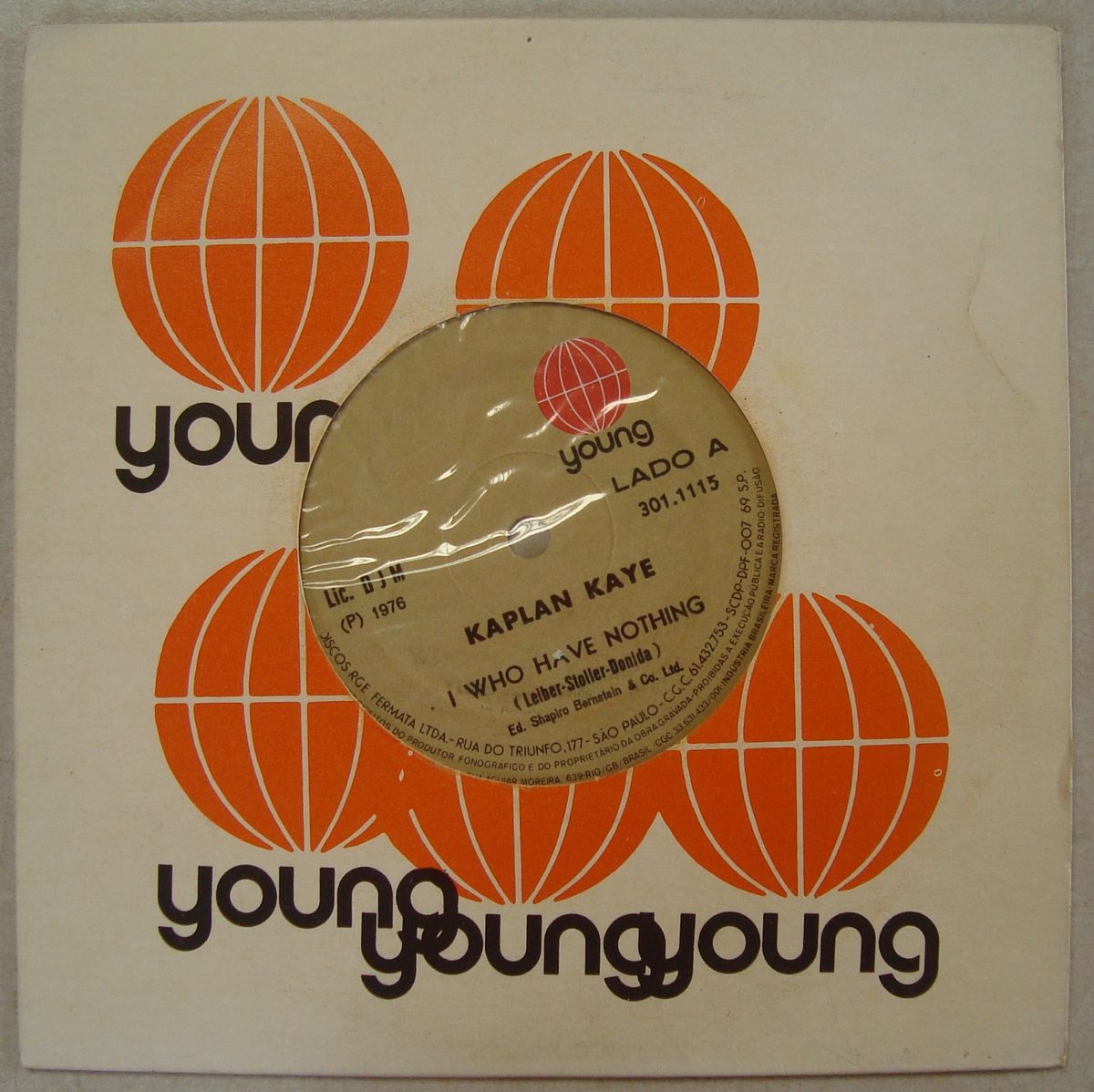 Kaplan Kaye 1976 I Who Have Nothing, Vinil Compacto 7 Polegadas | Item ...