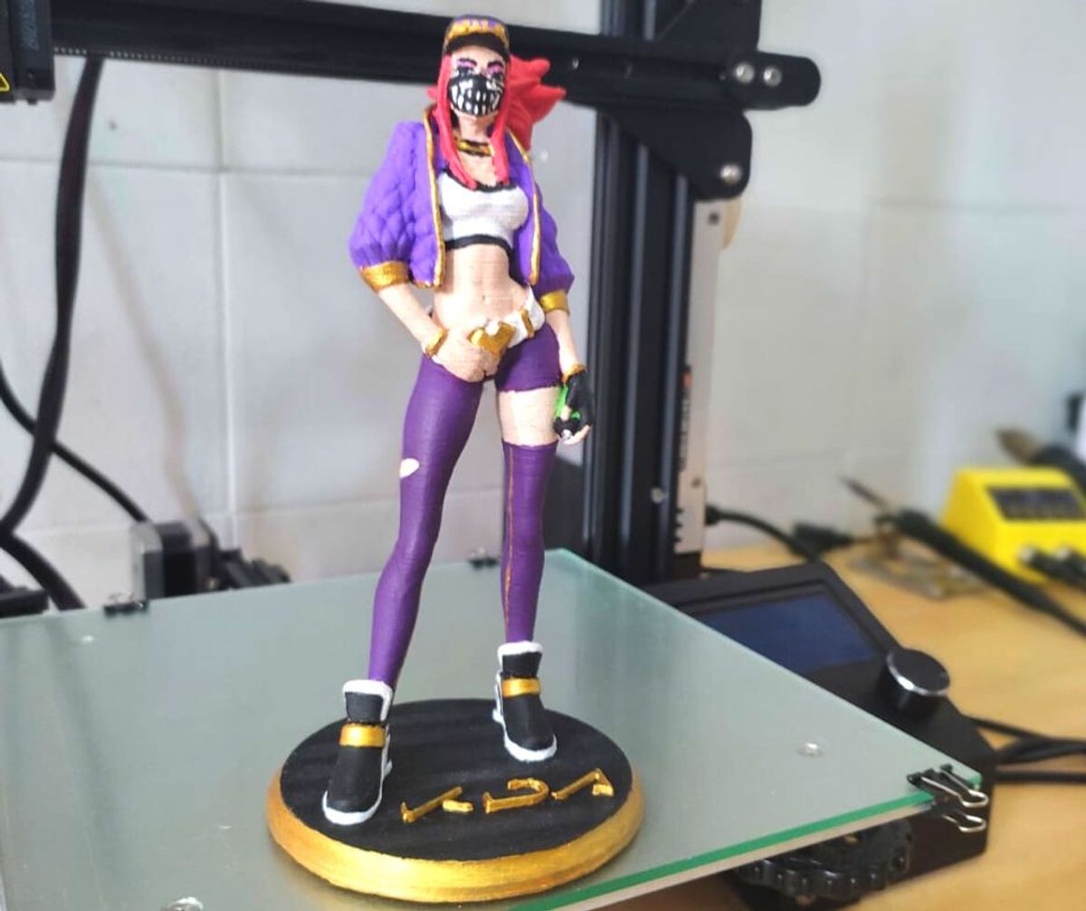 Kda Akali League Of Legends Action Figure Lol Brinquedo 3d Billa