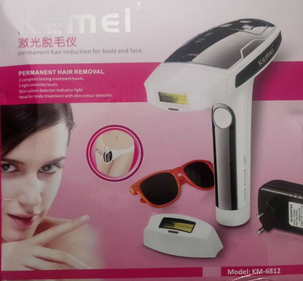 Kemei Permanente Depilação a Laser Corpo Inteiro Rosto Depilação ...