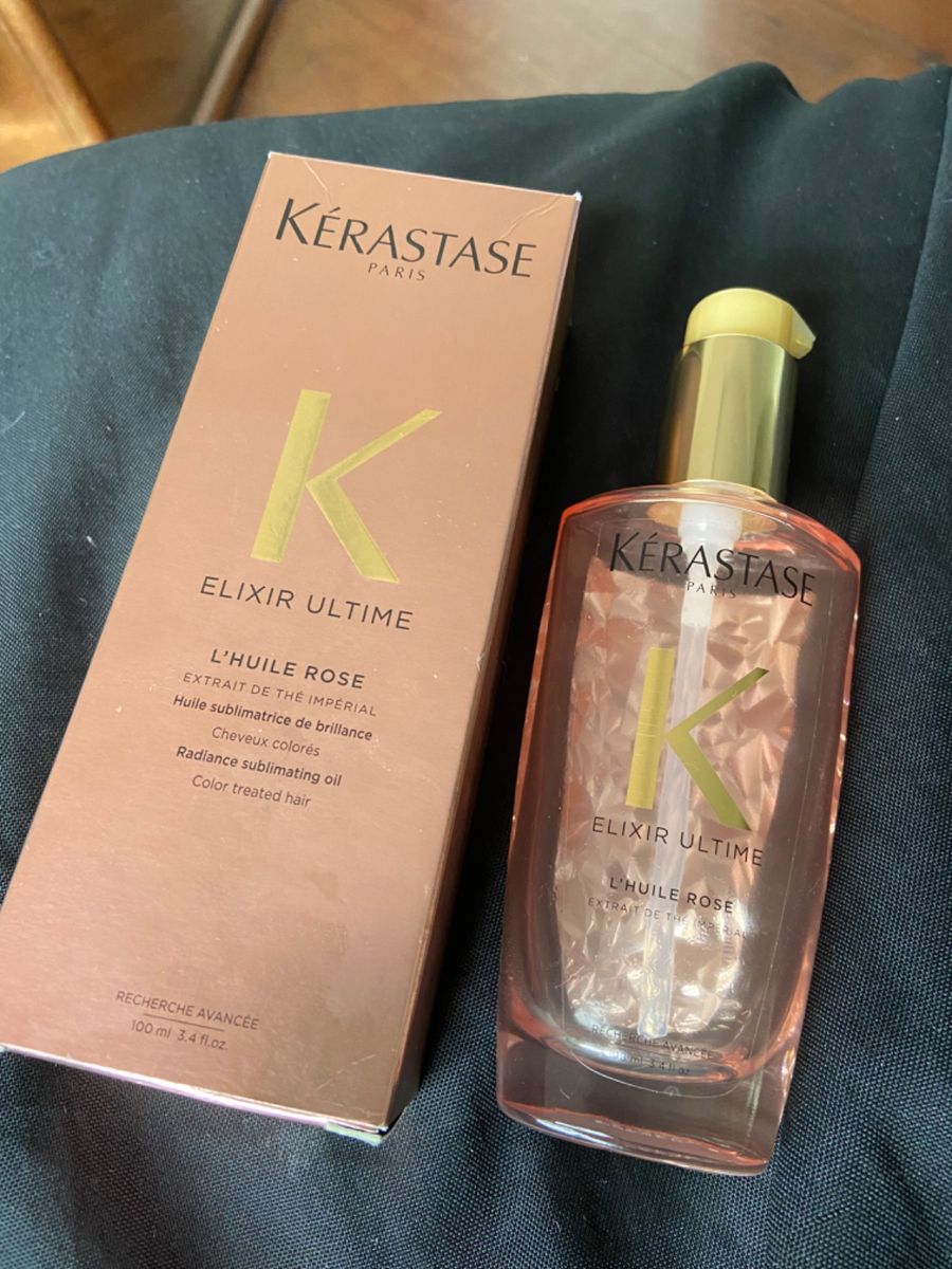 Kérastase Vidro Vazio e Caixa do Óleo Elix Ultime Rose | Produto p ...