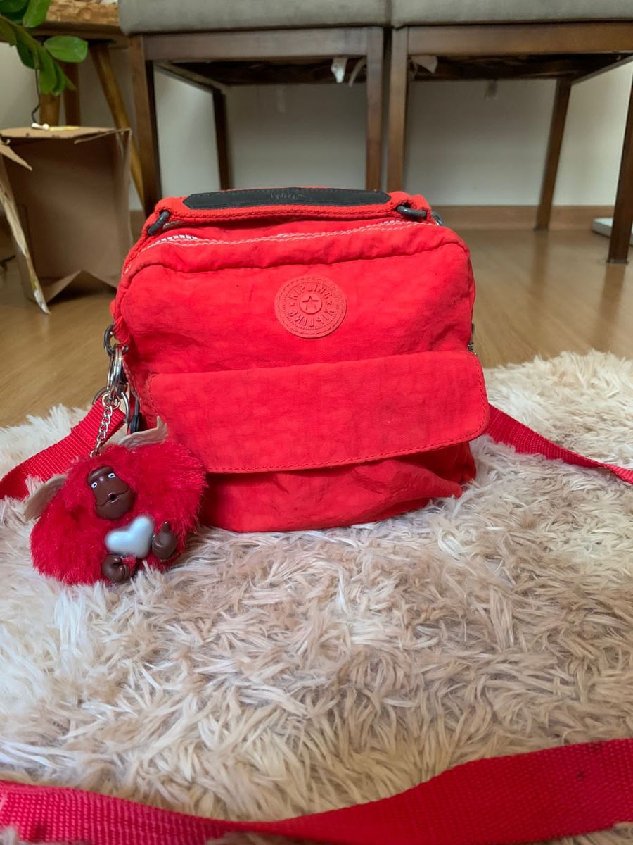 Kipling Original Vermelha Puck | Bolsa de mão Feminina Kipling Usado 86128905 | enjoei