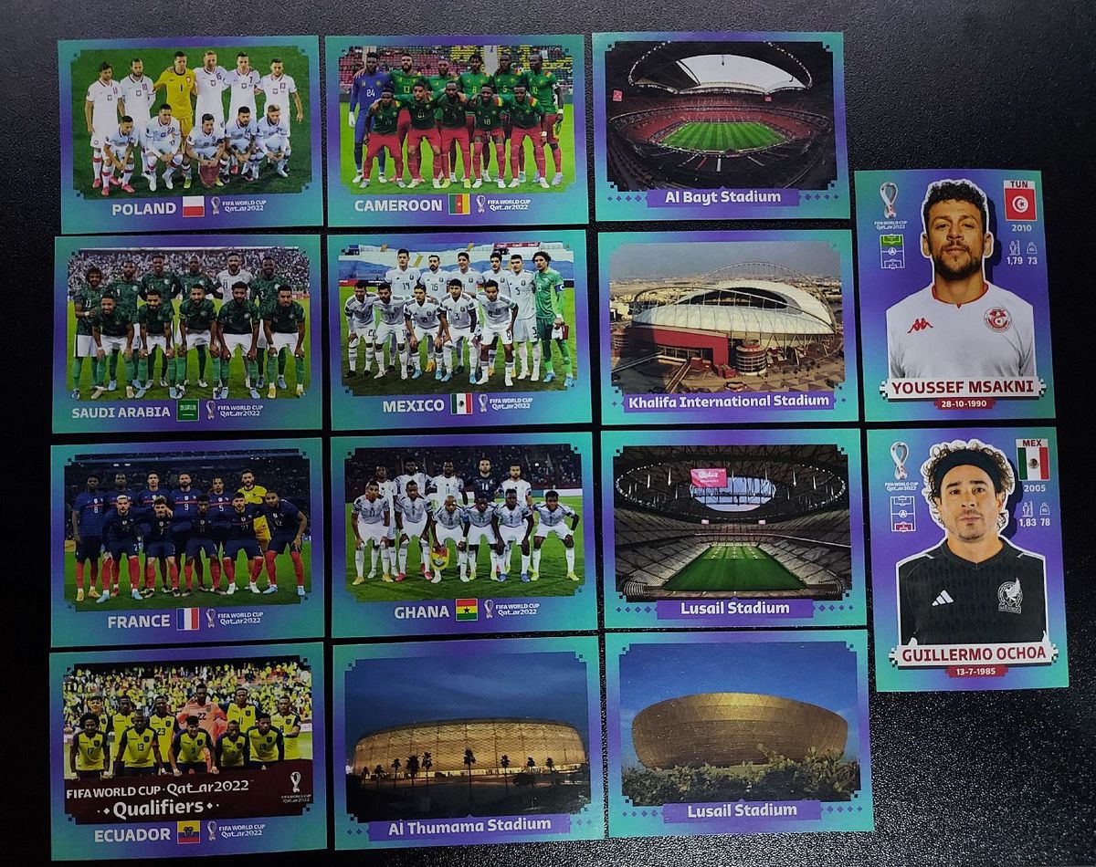 Kit 14 Figurinhas Copa do Mundo 2022 - Selecoes e Estadios | Livro ...