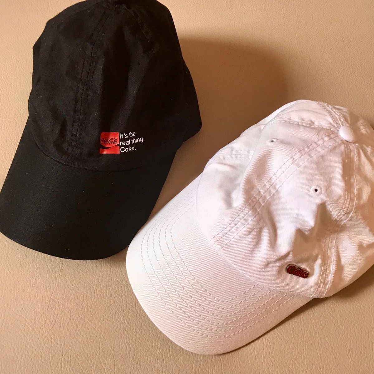 Kit - 2 Bonés - Coke - Coca Cola - Original - Preto - Branco - em ...