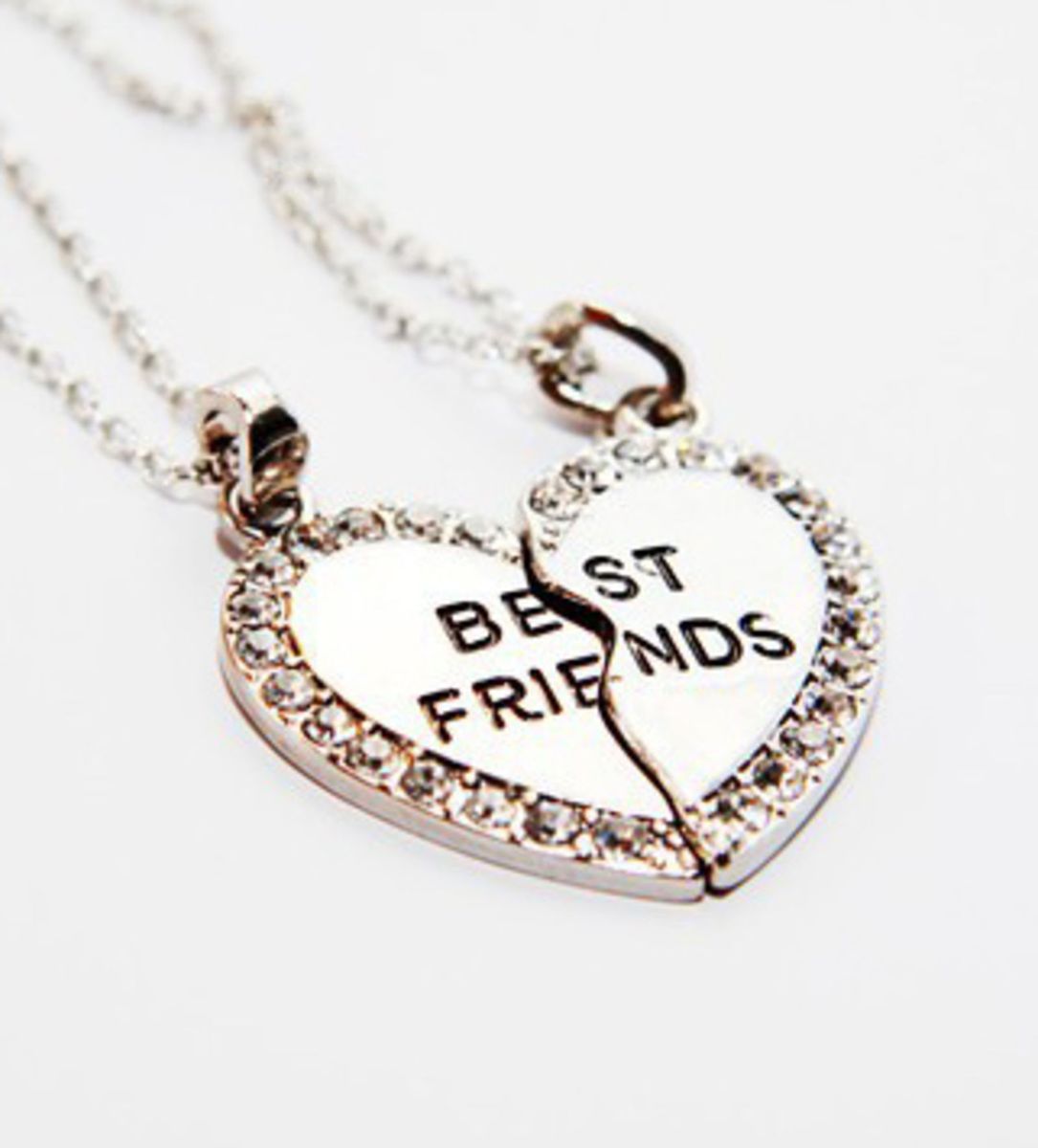 Kit 2 Colares Best Friends 2 Partes Prateado | Bijuteria Feminina Nunca ... Kit 2 Colares Best Friends 2 Partes Prateado | Bijuteria Feminina Nunca ...