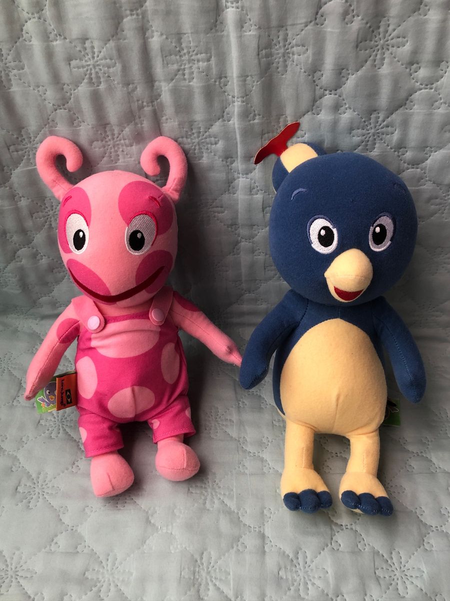 Kit 2 Pelucias Backyardigans Pablo e Uniqua 27cm Long Jump | Pelúcia ...