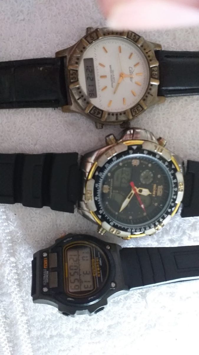Kit 2 Relógios Tecnet + Condor Masculinos + 1 Timex Brinde | Relógio ...