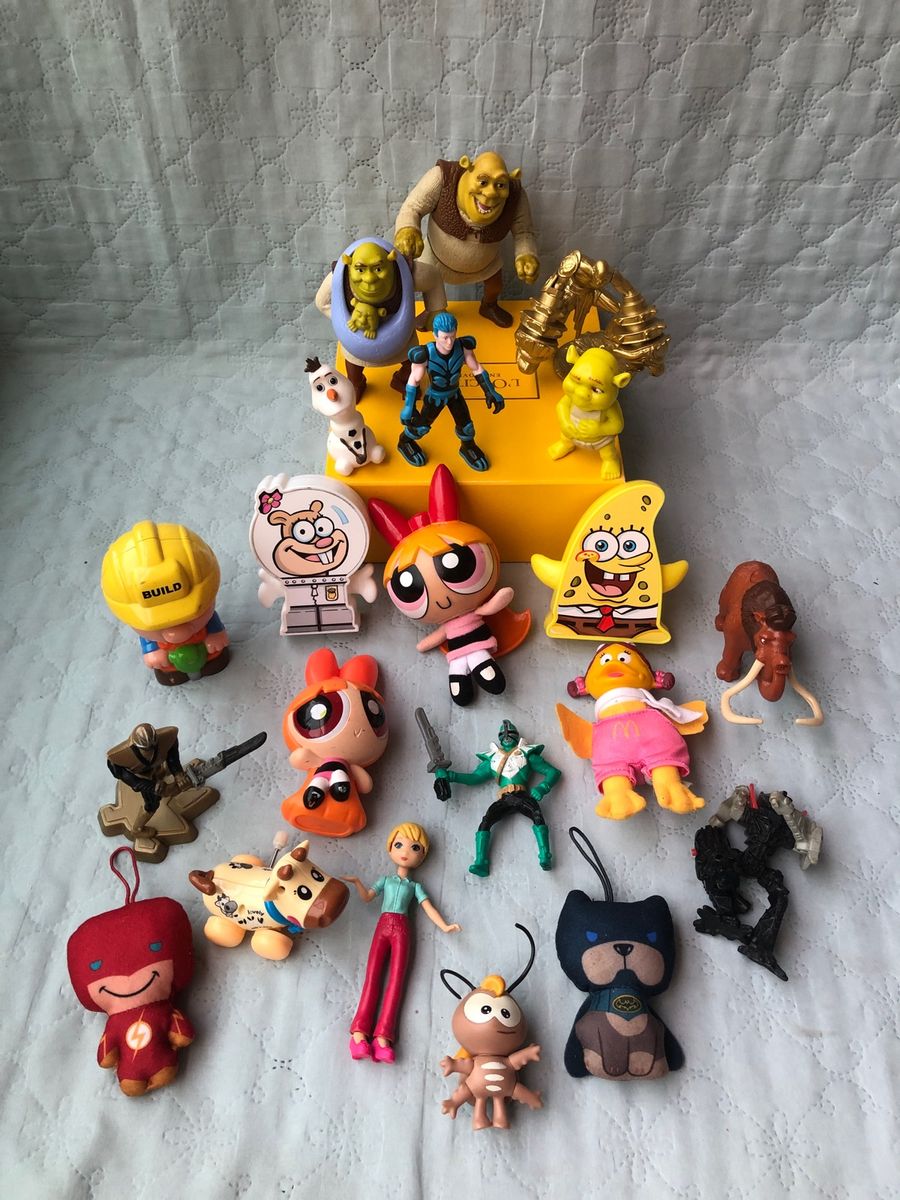 Kit 21 Lembrancinhas Mac Donalds e Similares ( Shrek Bob Poderosa Olaf ...