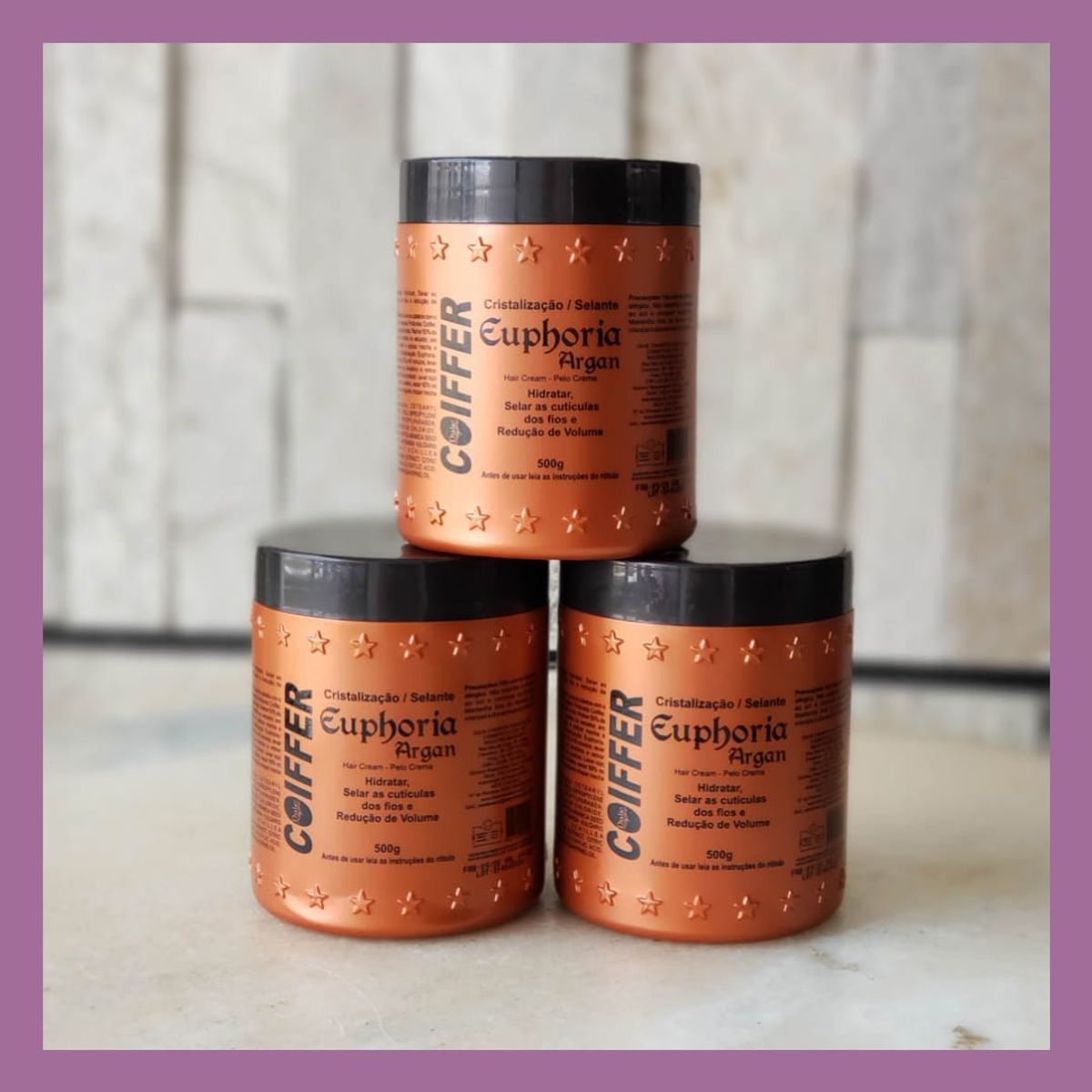 Kit 3 Cristalização Selante Euphoria Profissional 500g | Cosmético ...