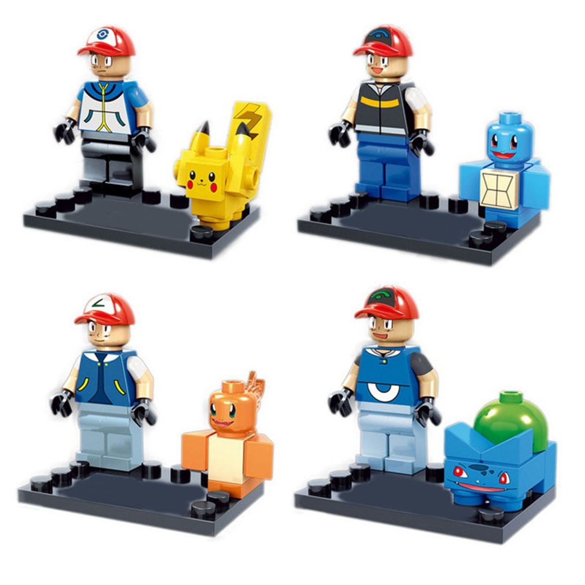 Kit 4 Conjuntos Lego Pokemon Peças para Montar | Brinquedo Pokemon ...
