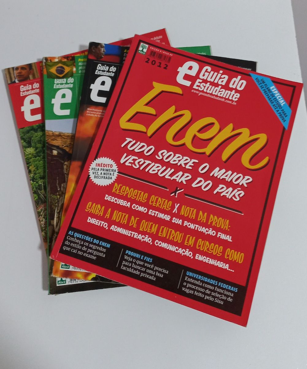 Kit 4 Revistas Guia do Estudante - Atualidades e Enem | Livro Editora Abril Usado 80483095 | enjoei