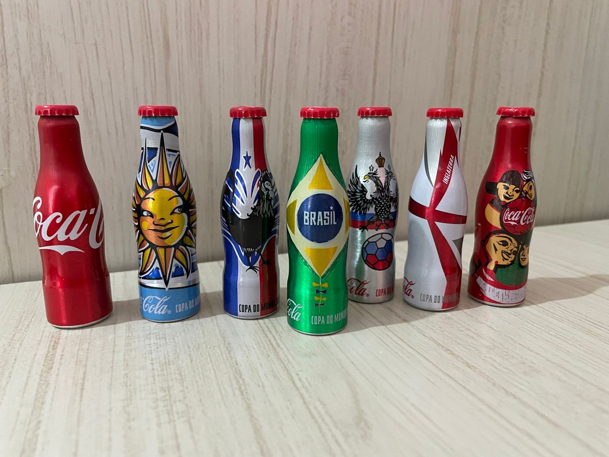 Kit 6 Garrafinhas Colecionáveis da Copa No Brasil 2014 da Coca Cola ...