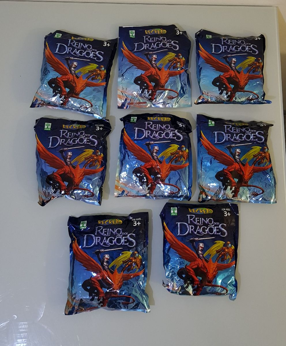 Kit 8 Miniaturas Colecionáveis Reino Dos Dragões Revista Recreio