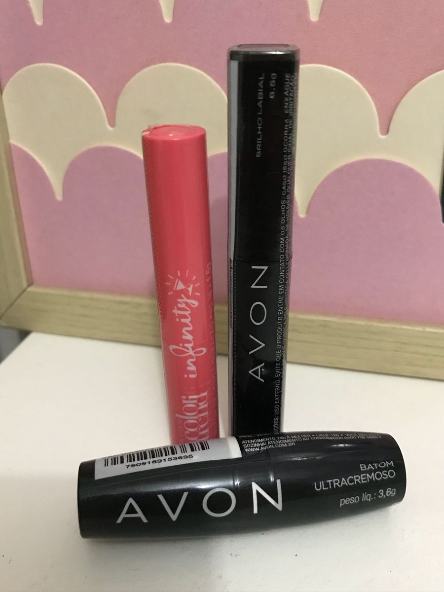 Kit Batons Avon (ultracremoso, Hidratante e Brilho Labial) | Maquiagem ...