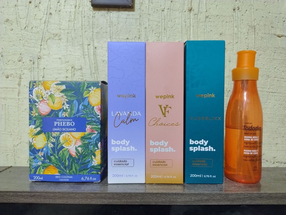 Kit Body Splash Wepink, Natura e Colônia Phebo Limão Siciliano ...