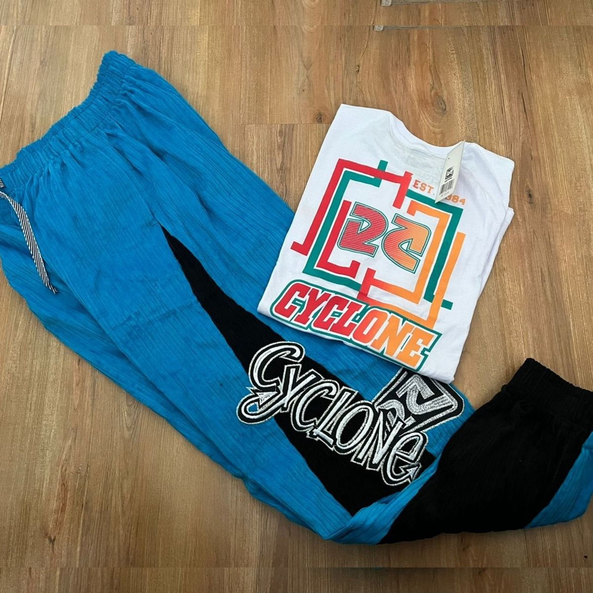 Kit Calça Azul Bebê com Preto e Camisa Cyclone | Calça Masculina ...