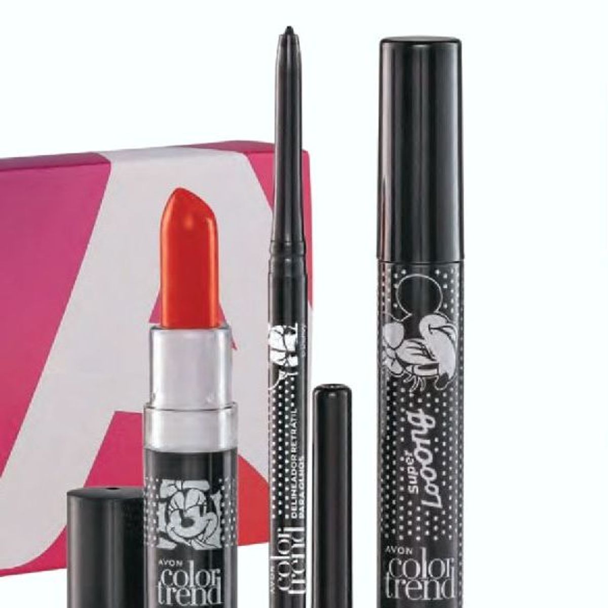 Kit Coleção Minnie Color Trend Avon Batom + Delineador + Máscara para ...
