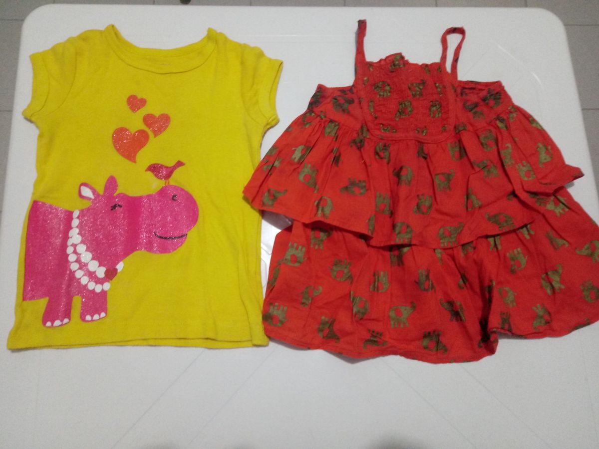 Kit Com 2 Blusinhas Tam 3t E 4 Carters Usadas Roupa Infantil Para