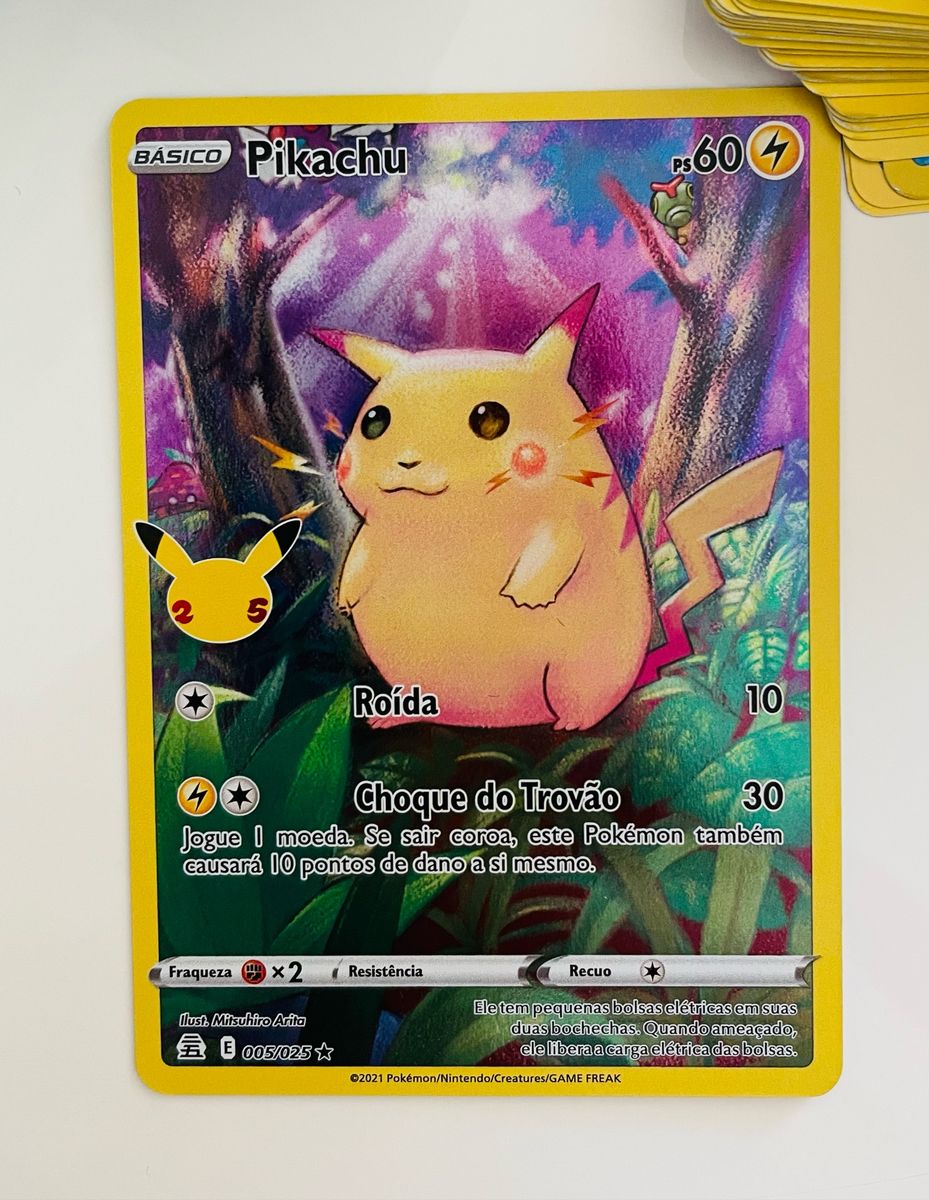 Kit com 200 Cartas Pokemon + 1 Carta Rara Pikachu (originais) - em ...