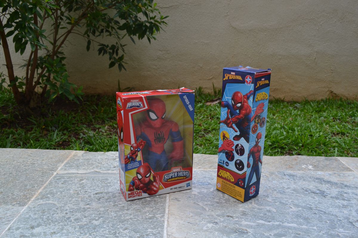 Kit Combo Homem-aranha/spiderman: Boneco Hasbro Mega Mighties Playskool ...